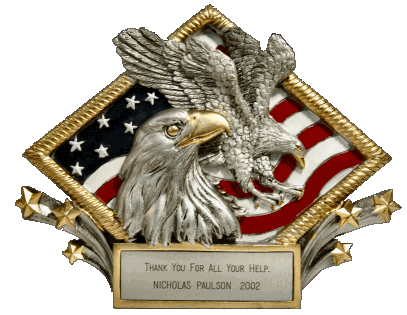 Eagle Gifts Galore/Diamond Eagle Gift Plate Plaque Sculpture